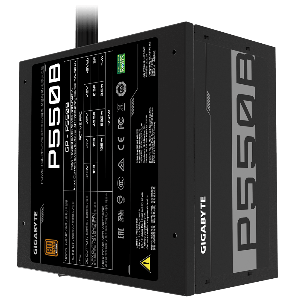 Gigabyte P550 550W 80+ Bronze Fuente Poder | MTEC